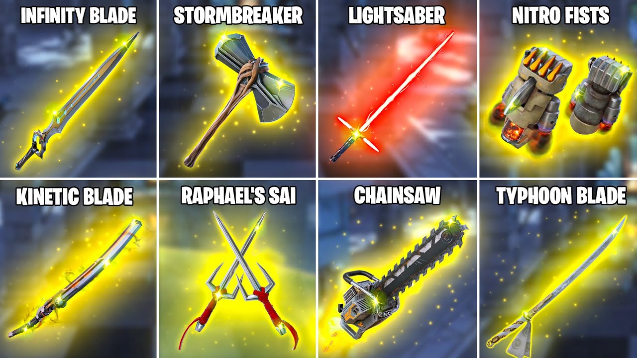 Evolution of All Fortnite Melee Weapons (Chapter 1 Season 1 - Chapter 6 ...