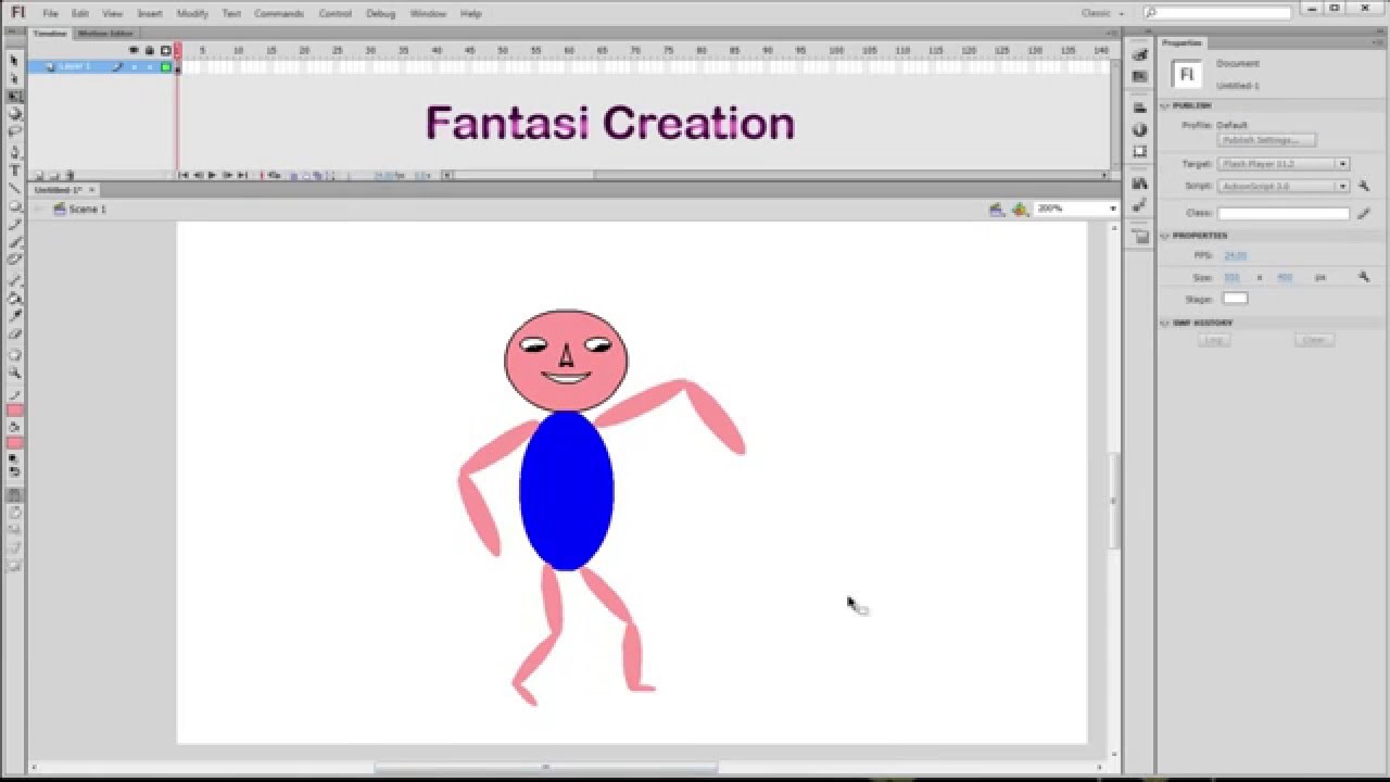 How to make a cartoon in adobe Flash CS6 - YouTube