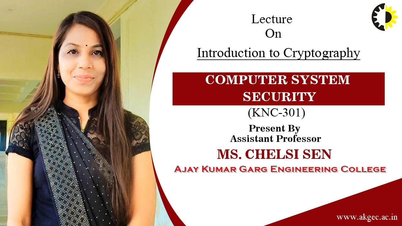 ''Introduction to Cryptography'' Computer System Security Lecture 01 By ...