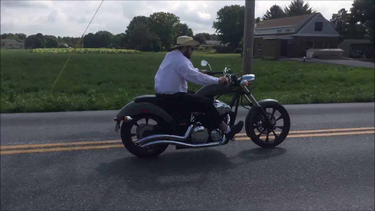 Amish Biker on 2016 Honda Fury - Highway Corn Paradise - YouTube