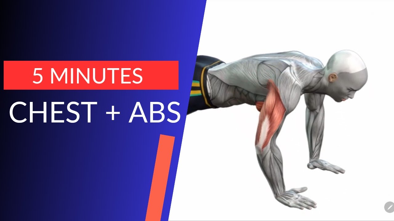 5 Minute Chest & Abs Workout at Home (NO EQUIPMENT) | 5 Min Chest & Ab ...