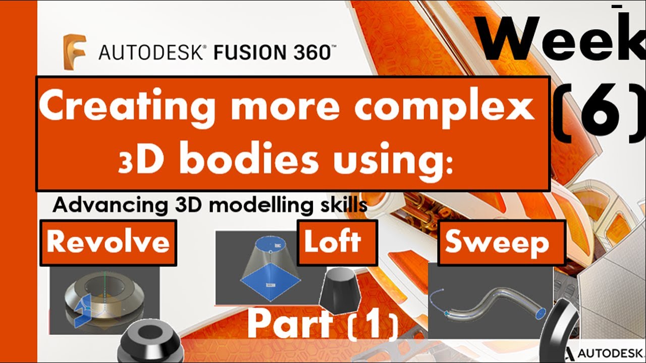 Fusion 360: Week6||Creating complex 3D bodies using advancing 3D ...