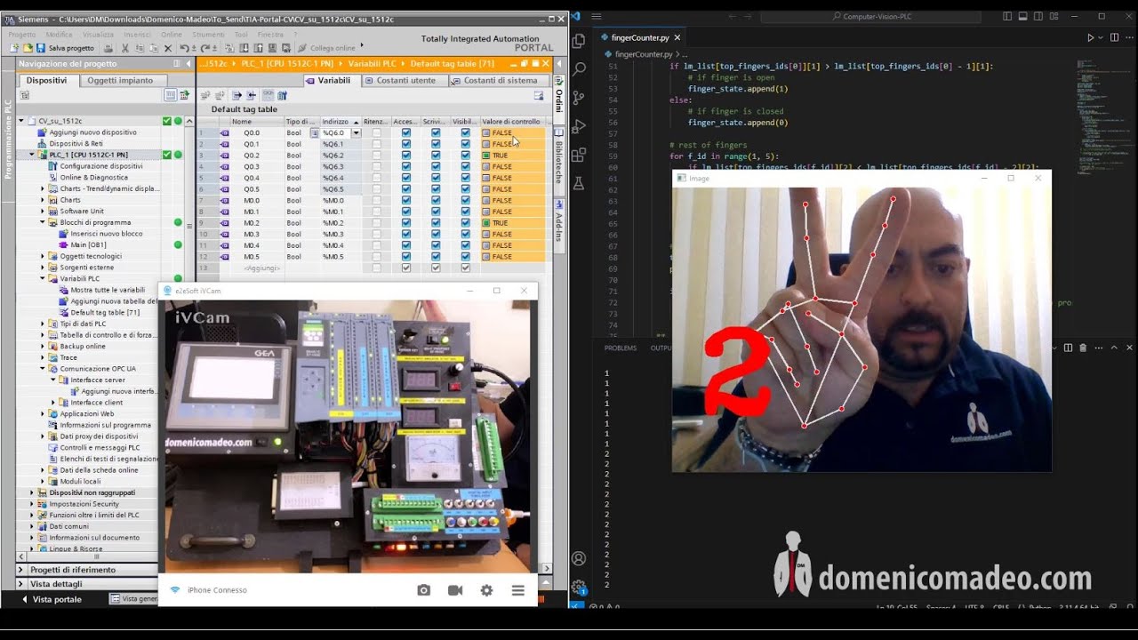 DEMO - Machine learning Computer Vision con python azionare le uscite ...