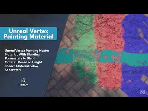 Unreal Vertex Painting Master Material with advanced blending - YouTube