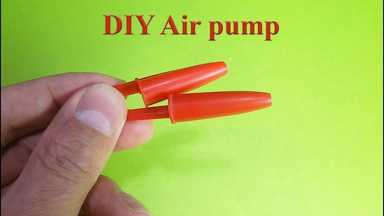 How to make air pump with syringe athome - YouTube