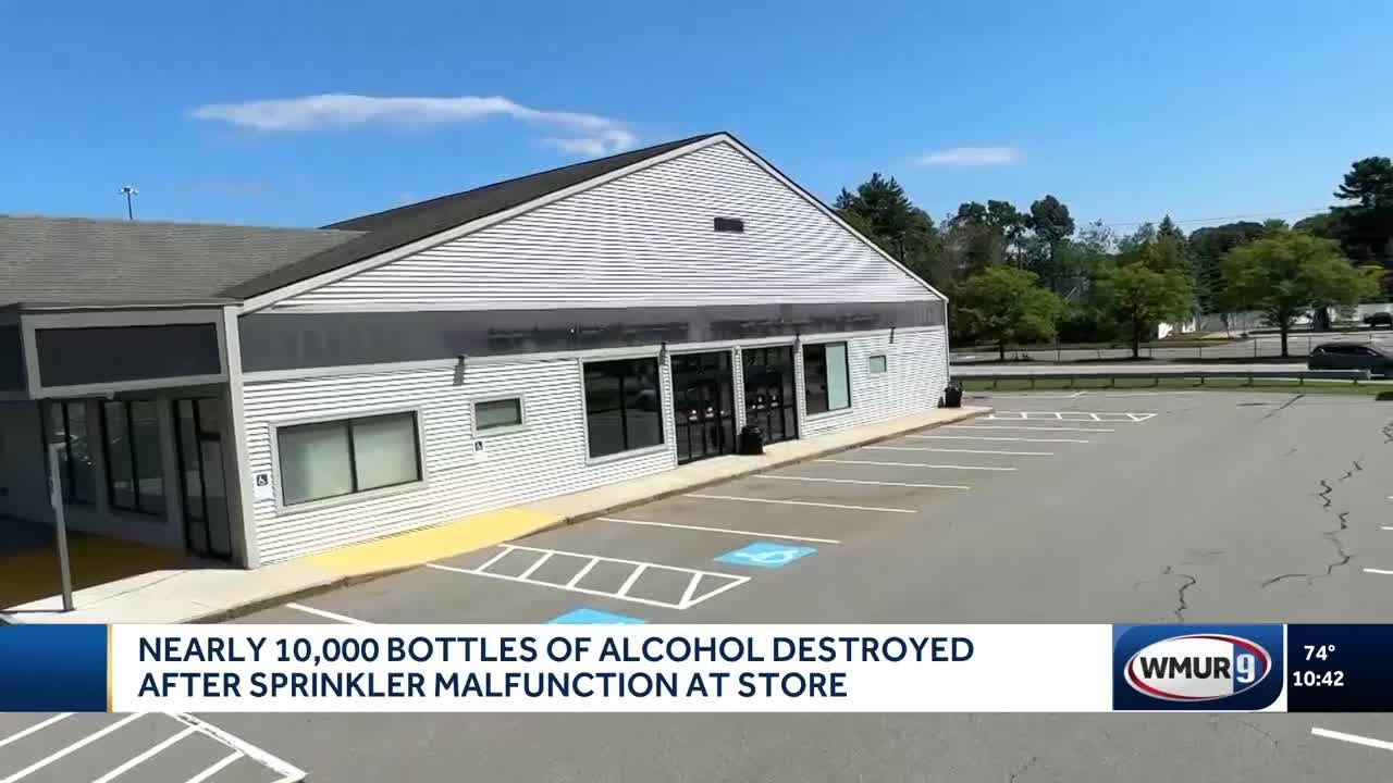 Nearly 10,000 bottles of alcohol destroyed after sprinkler malfunction ...