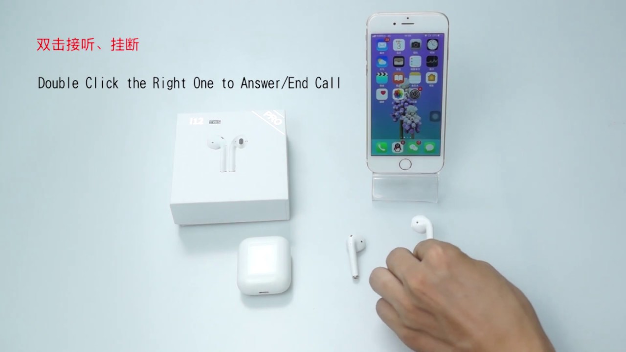 I12 TWS Earpod with Popup Window, Auto Paired, Wireless Charging Case ...