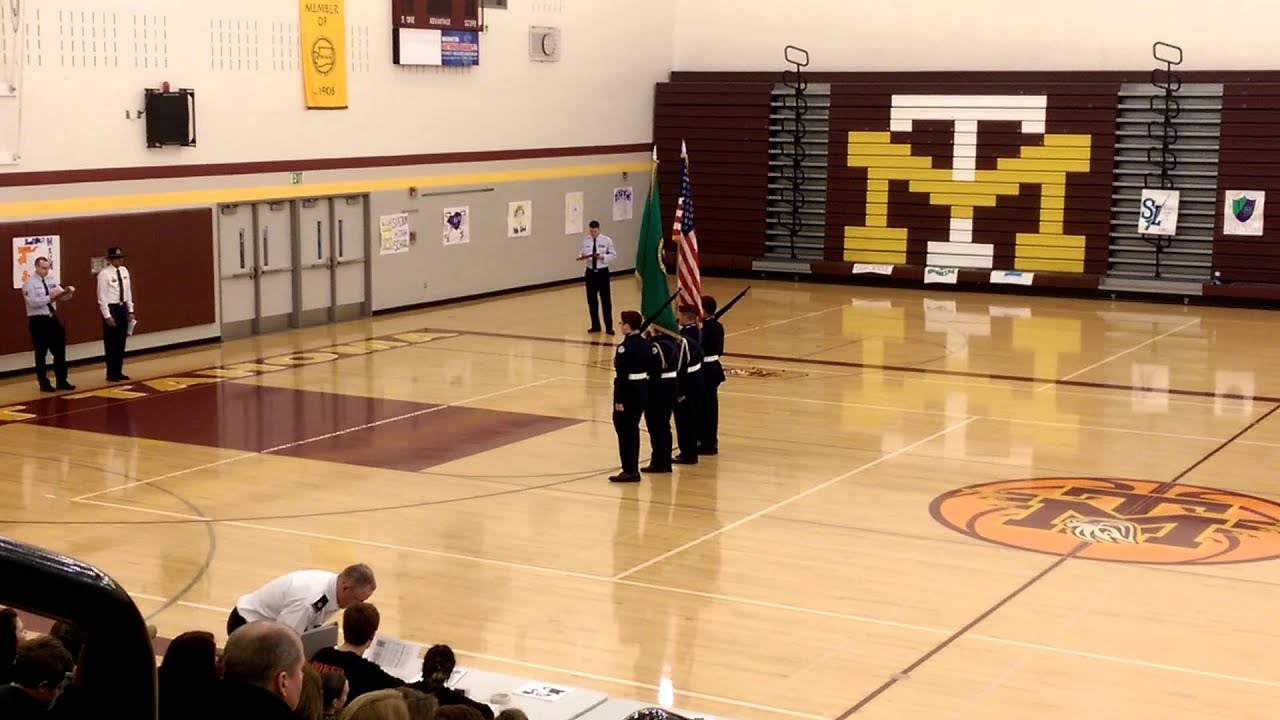 JROTC competition color guard - YouTube