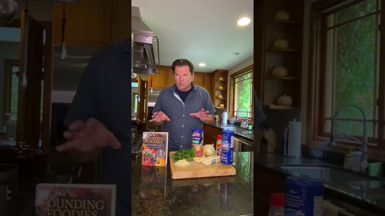 Making Thomas Jefferson Macaroni Gratin From "Founding Foodies!" - YouTube