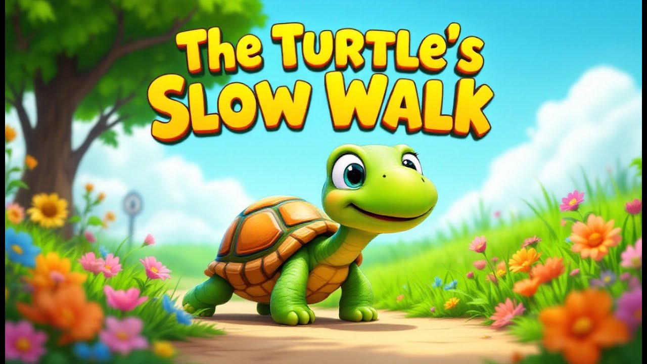 Turtle's Slow Walk 🐢| Learn About Slow Animals | Fun Turtle Movement ...