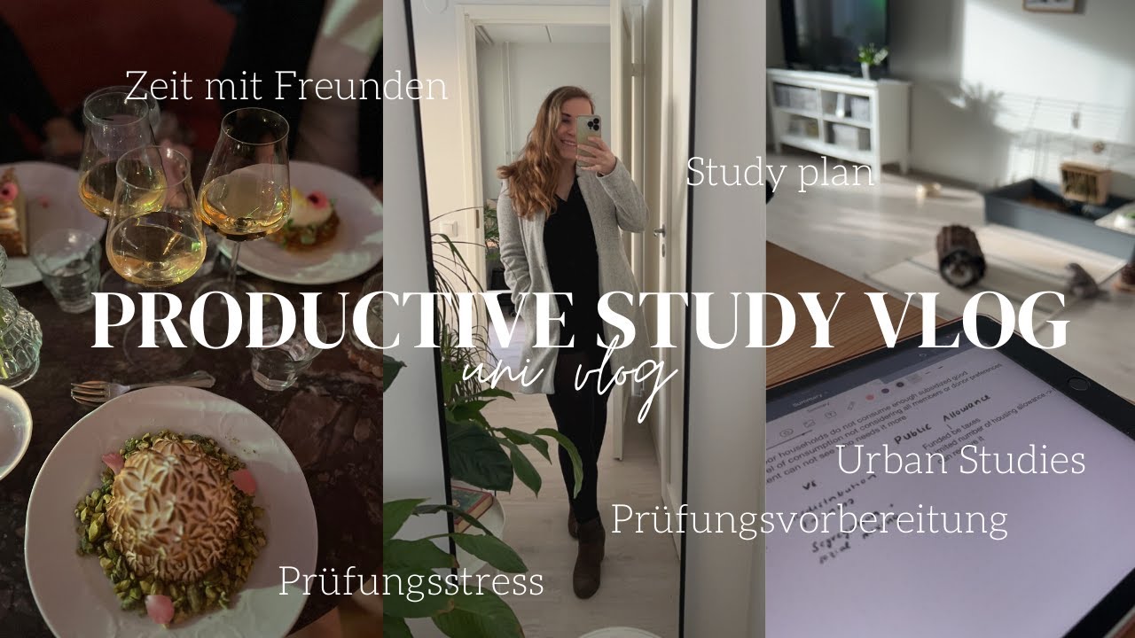 STUDY VLOG | Prüfungsvorbereitung, Lernplan, Uni Vlog, Urban Studies, Zeit mit Freunden - YouTube