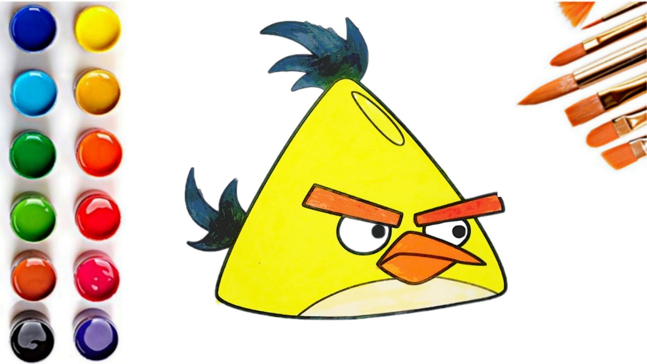 How To Draw Cute Angry Bird For Kids Coloring Book #drawing #angrybirds ...