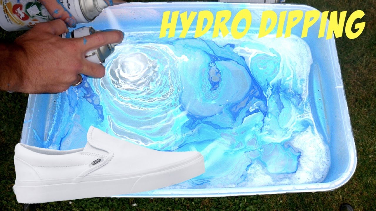 custom hydro dipping slip on vans on a budget * satisfying * - YouTube