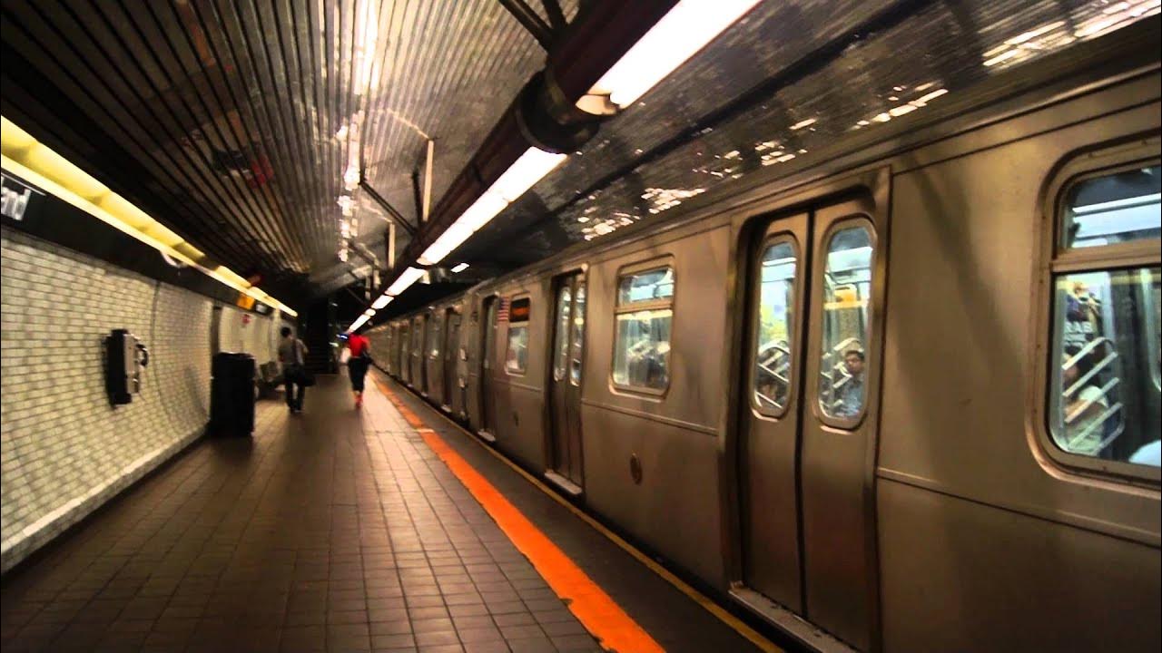 New York MTA Subway - Forest Hills Bound ALSTOM R160A-1 M Train @ Roosevelt Island - YouTube