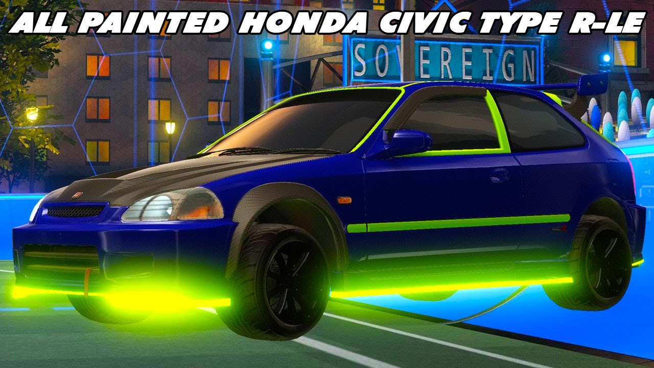 All *NEW* Painted Honda Civic Type R-LE - Rocket League Showcase - YouTube