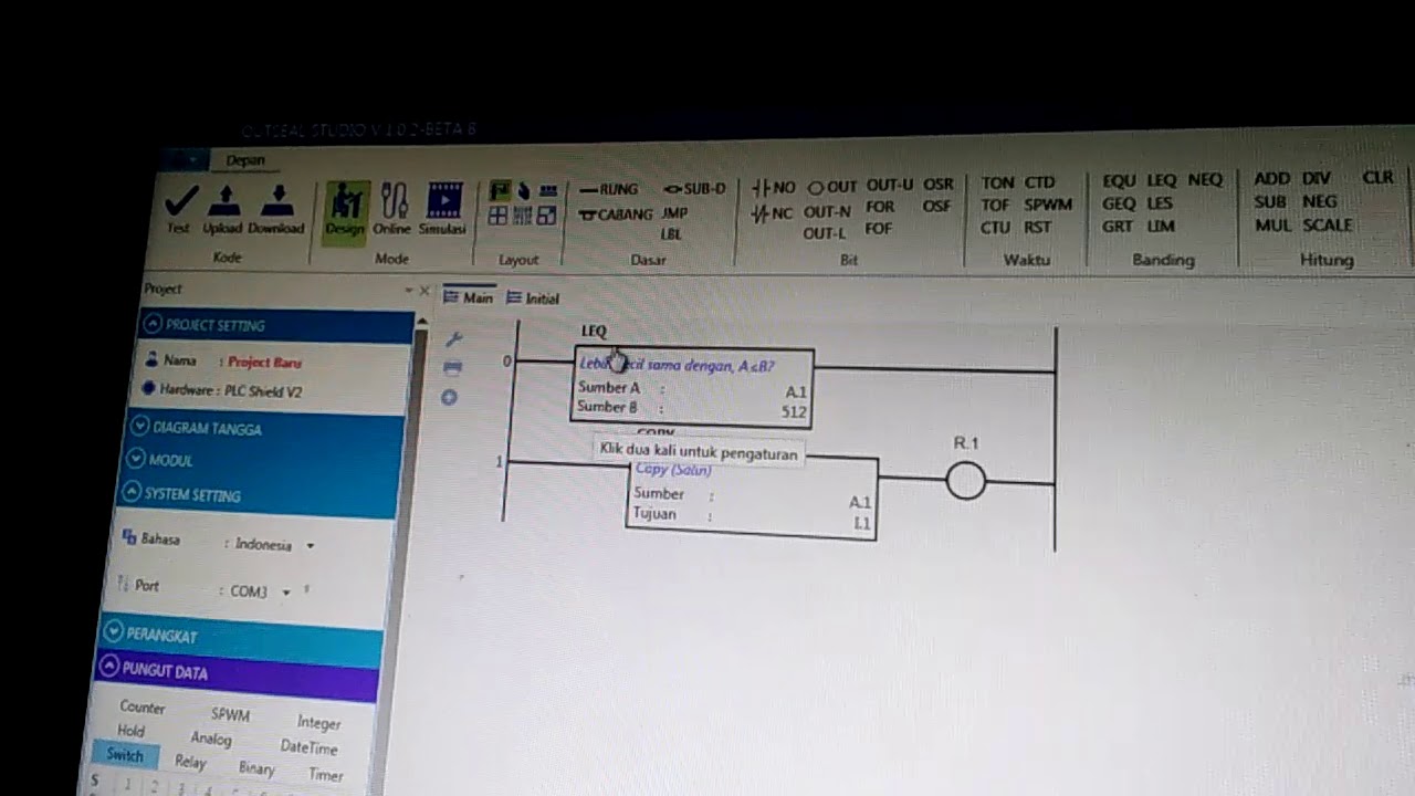 Cara membaca analog Outseal dengan Haiwell Scada - YouTube