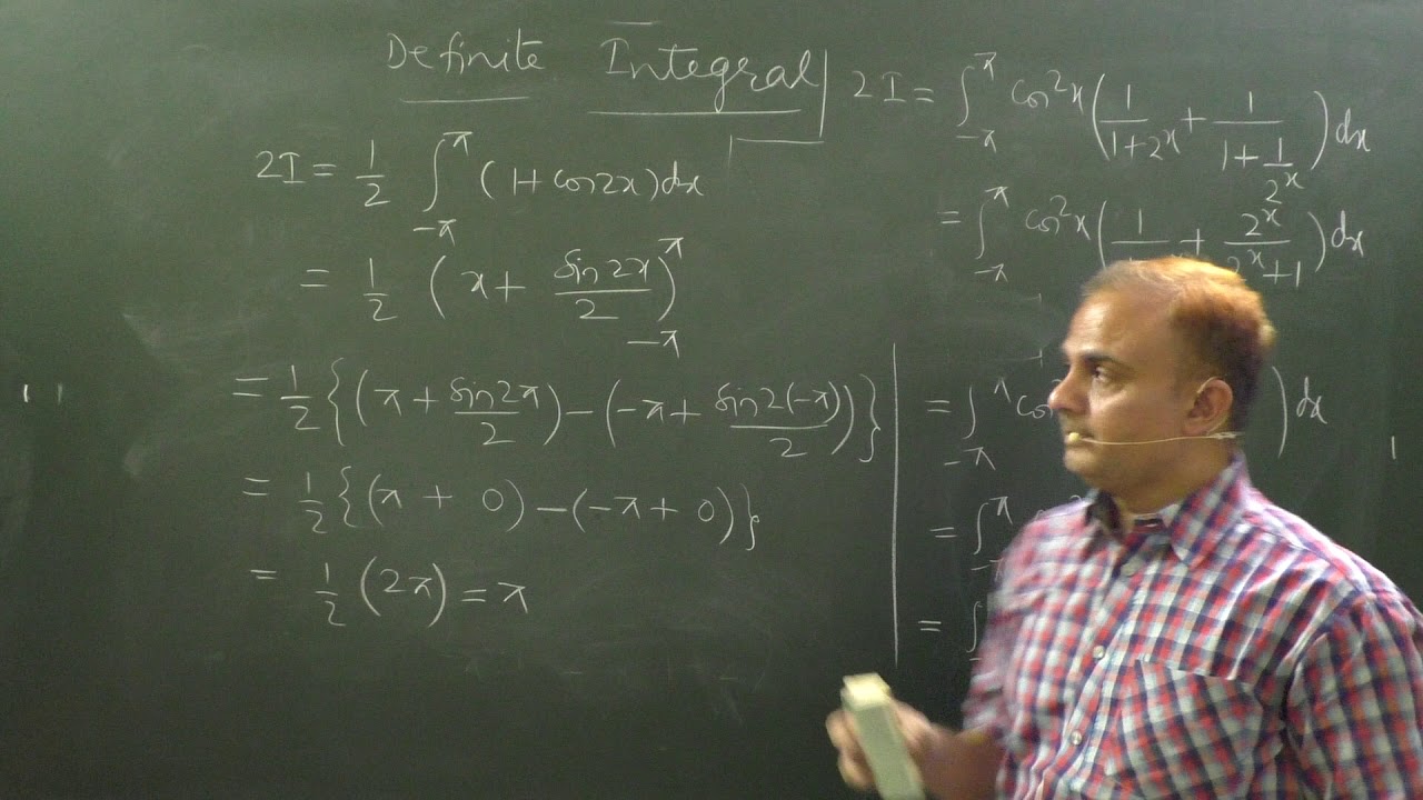 - pi to pi cos square x upon 1+2 to the power x|Definite Integral ...