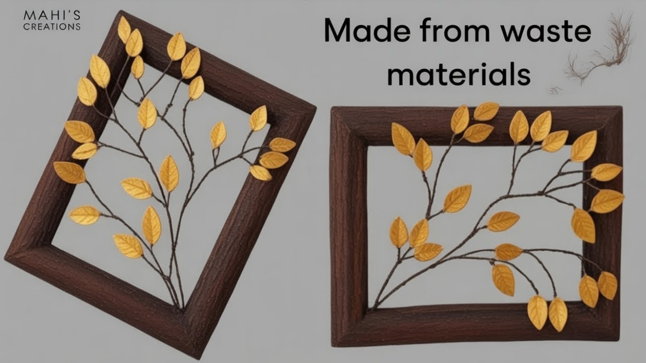 Diy beautiful wall hanging with waste materials//best out of waste for ...