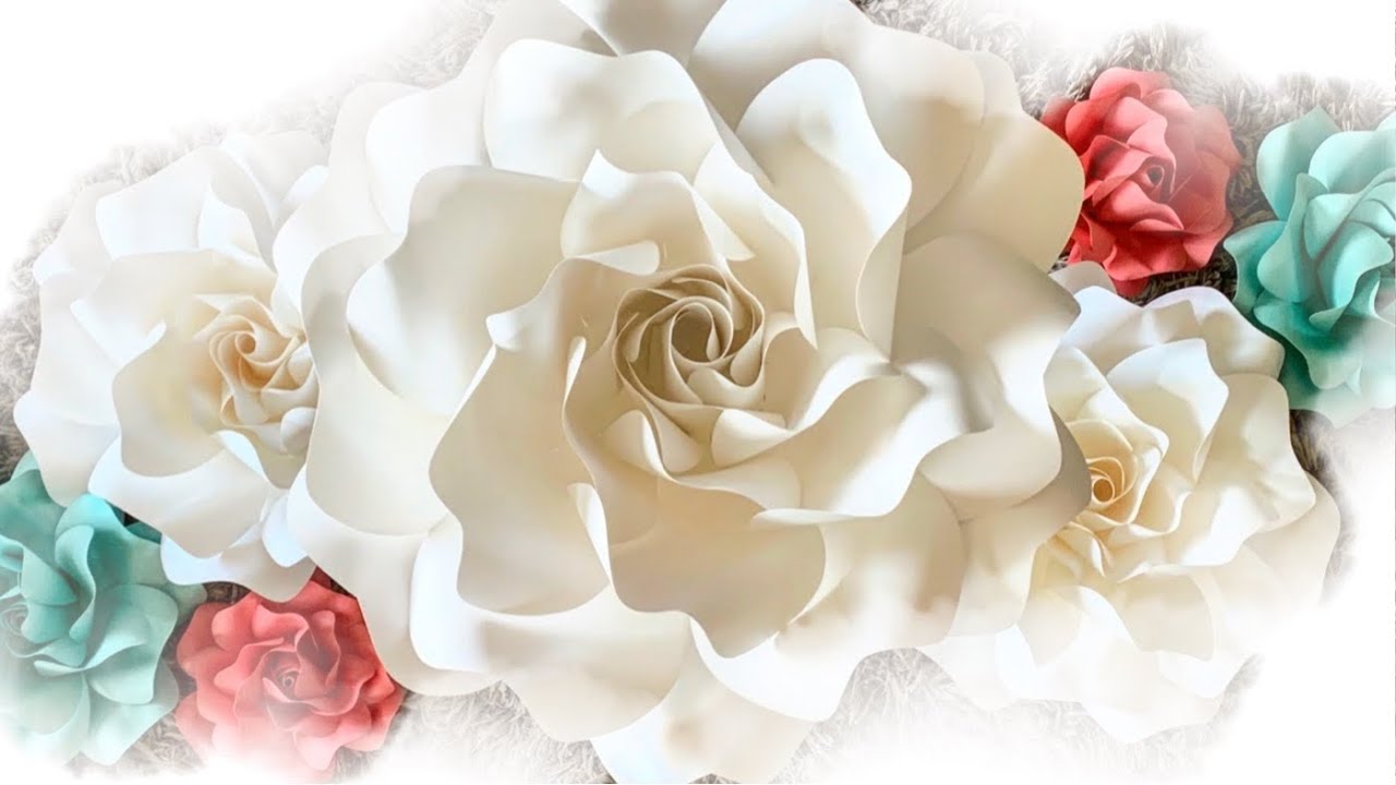 Medium Lush Rose Tutorial How To Make Paper Roses From Cardstock Using ...