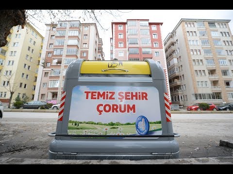 Çorum modern çöp konteynırları ile tanıştı