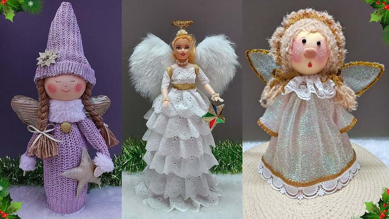 3 Easy Christmas Angel making ideas from Waste Materials Step by Step ...