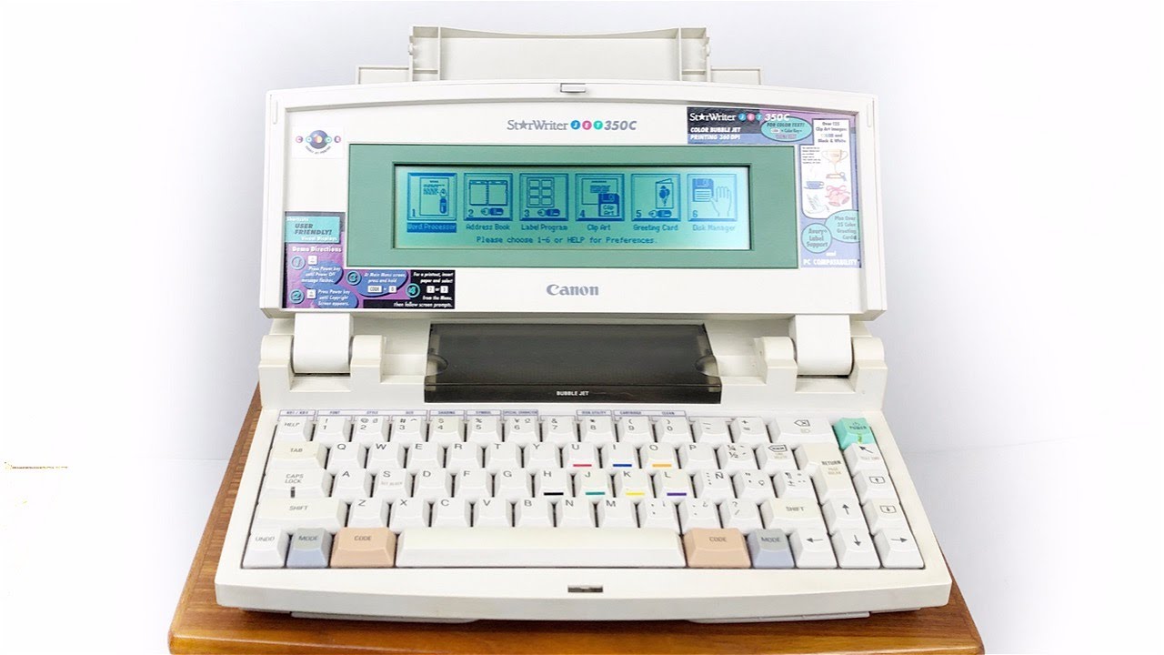 Canon StarWriter Jet 350C Vintage Personal Publishing Computer System ...