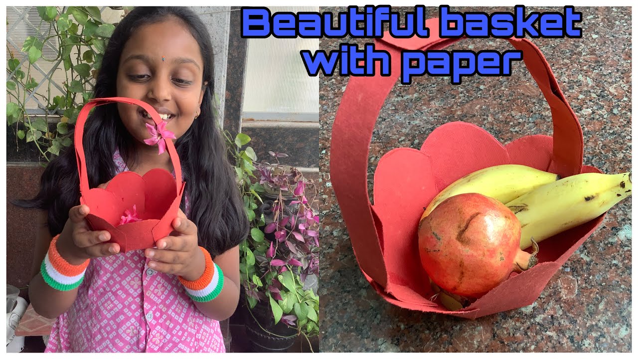 All purpose Basket with paper | DIY for kids| Paper basket making ...