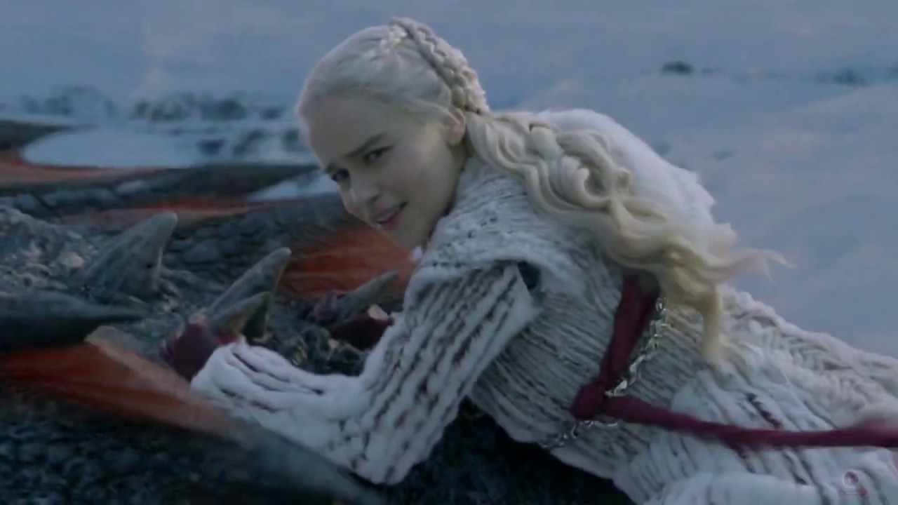 Jon and Daenerys ride the Dragons - Game of Thrones 8x01 - YouTube