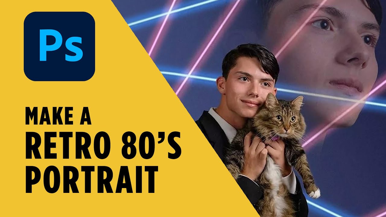 How To Make A 80's 90’s Retro Laser Portrait in Photoshop - With ...