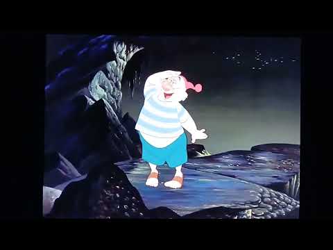 Peter Pan imitates Captain Hook for Wendy, Danny, Putzie, and Kenickie