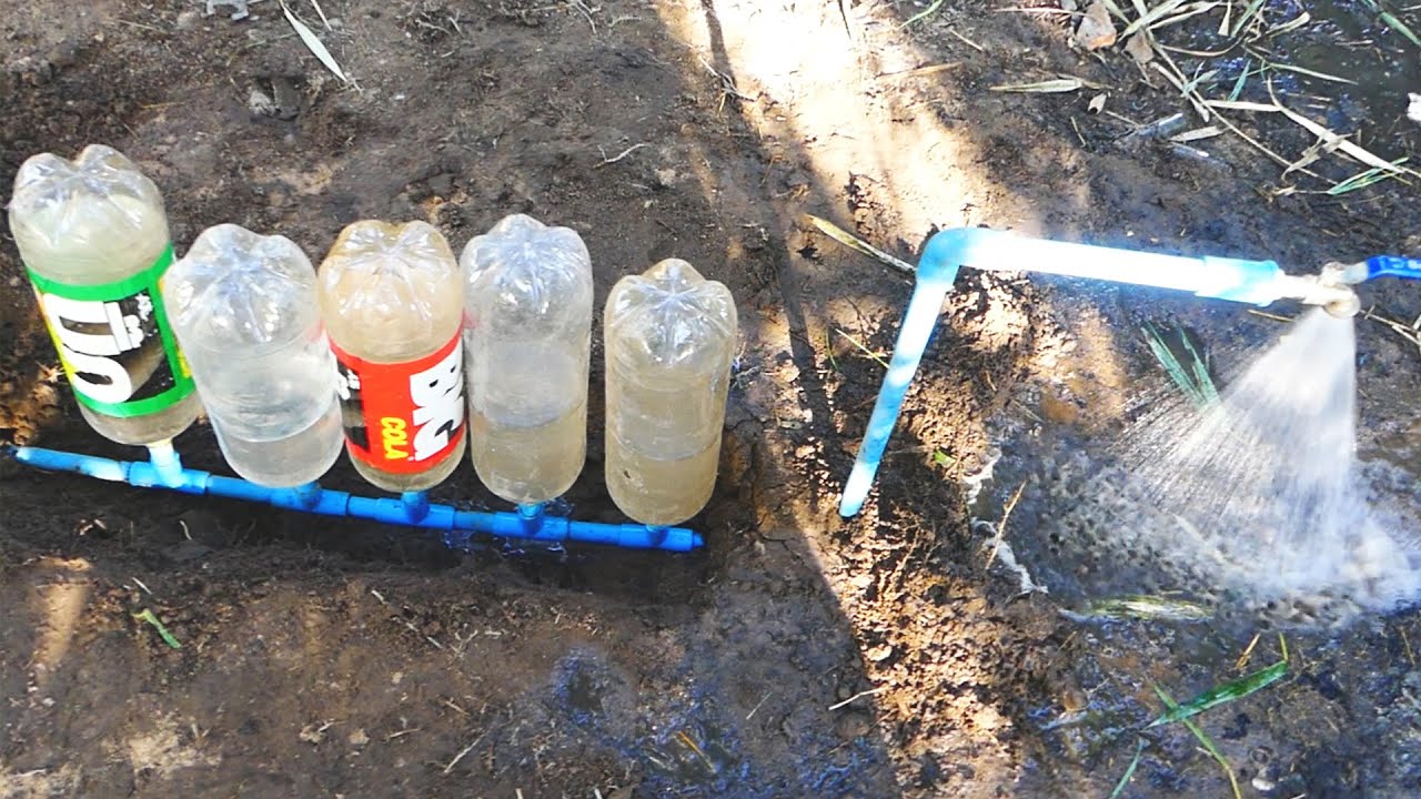 WOW ! I turn PVC pipe with plastic bottle into a water so strong at ...