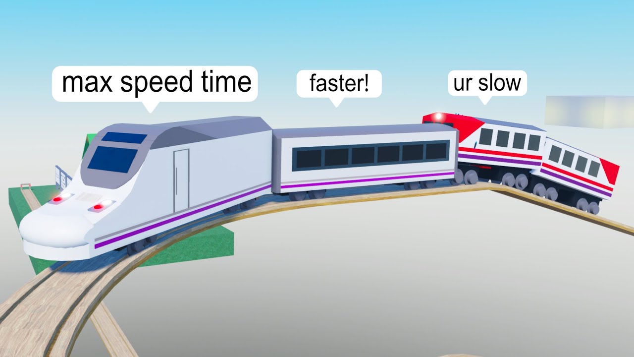 I used FAST Train BUT Can't STOP on Roblox Cart Ride Drive the train to ...