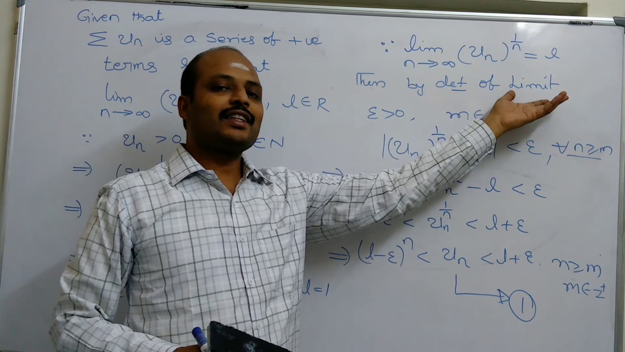 REAL ANALYSIS-INFINITE SERIES-10:CAUCHY N th ROOT TEST - YouTube