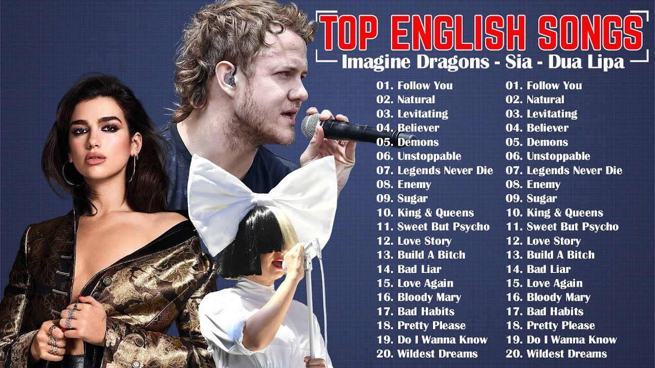 Top English Songs 2023 ★ Imagine Dragons, Sia, Dua Lipa, Maroon 5 ★ Top ...