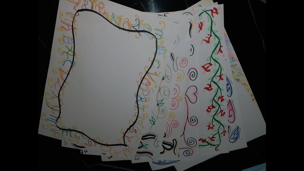 Beautiful Compilation Of Border Designs For English Project File - YouTube