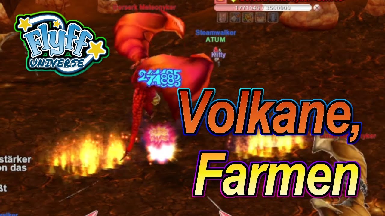 Flyff Universe - Azria Leveln Road to 126, Volkane Dungeon farmen - YouTube