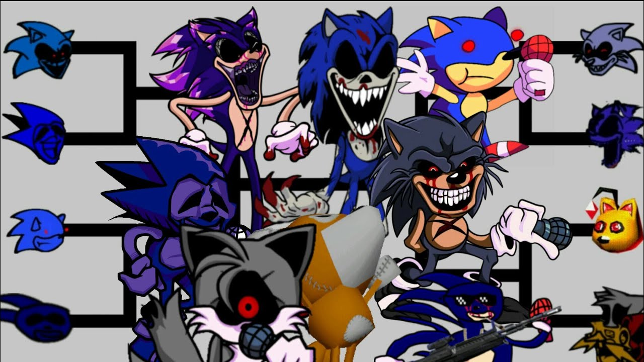 fnf sonic.exe characters power levels [part 1] - YouTube