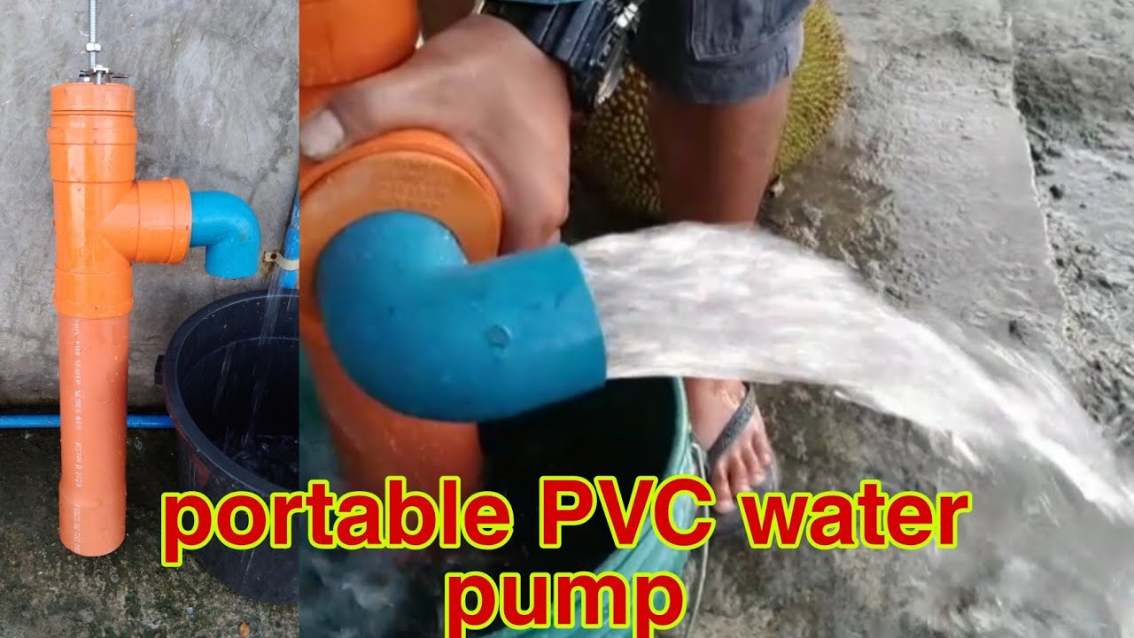 HOW TO MAKE PORTABLE WATER PUMP FROM PVC PIPE AND ELECTRIC DRILL 💯 ...