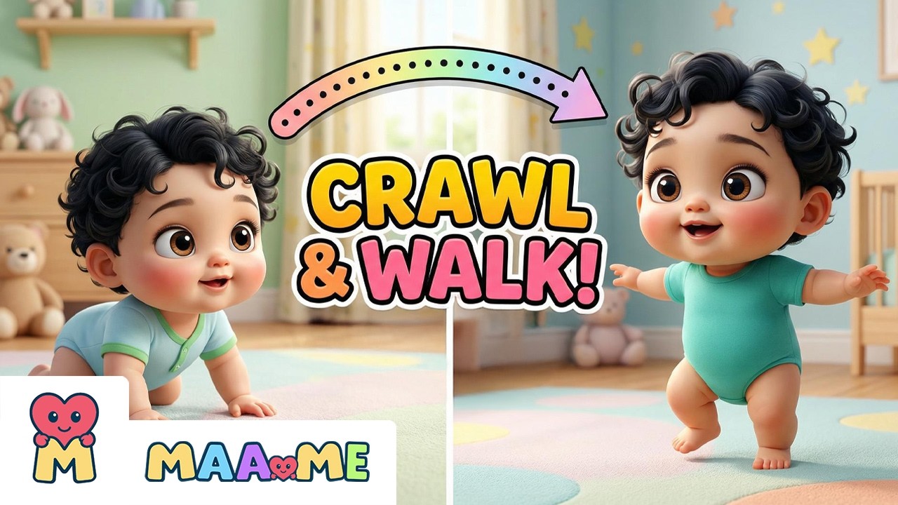 Crawl & Walk! 👶 Baby Milestone Songs | Nursery Rhymes Compilation - YouTube