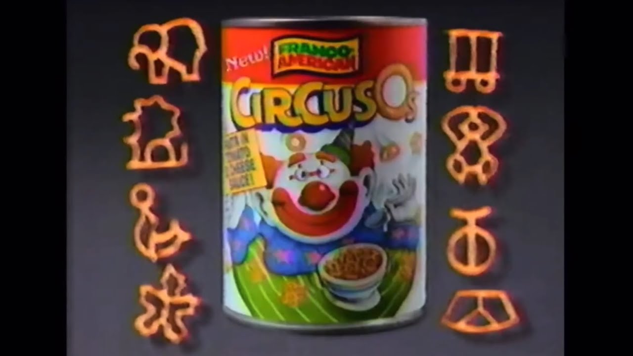 1990 Franco-American Circus O's Commercial - YouTube