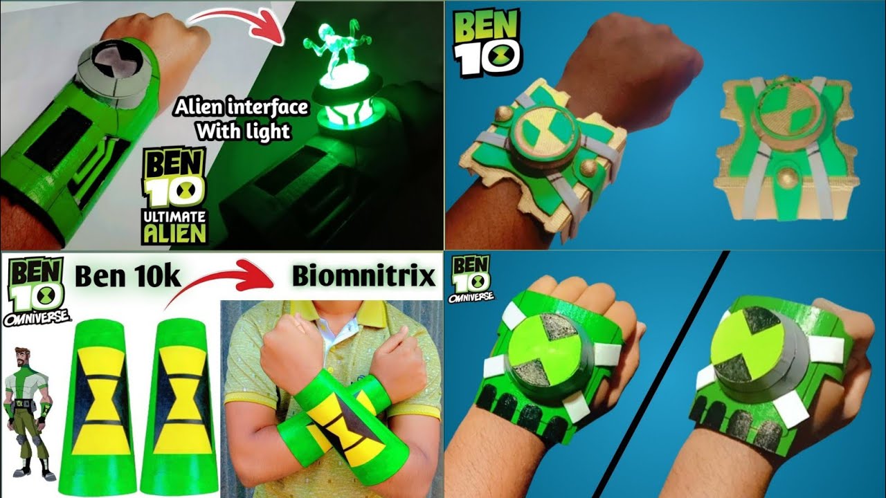 Make 4 ben 10 omnitrix with cardboard/very easy to make - YouTube