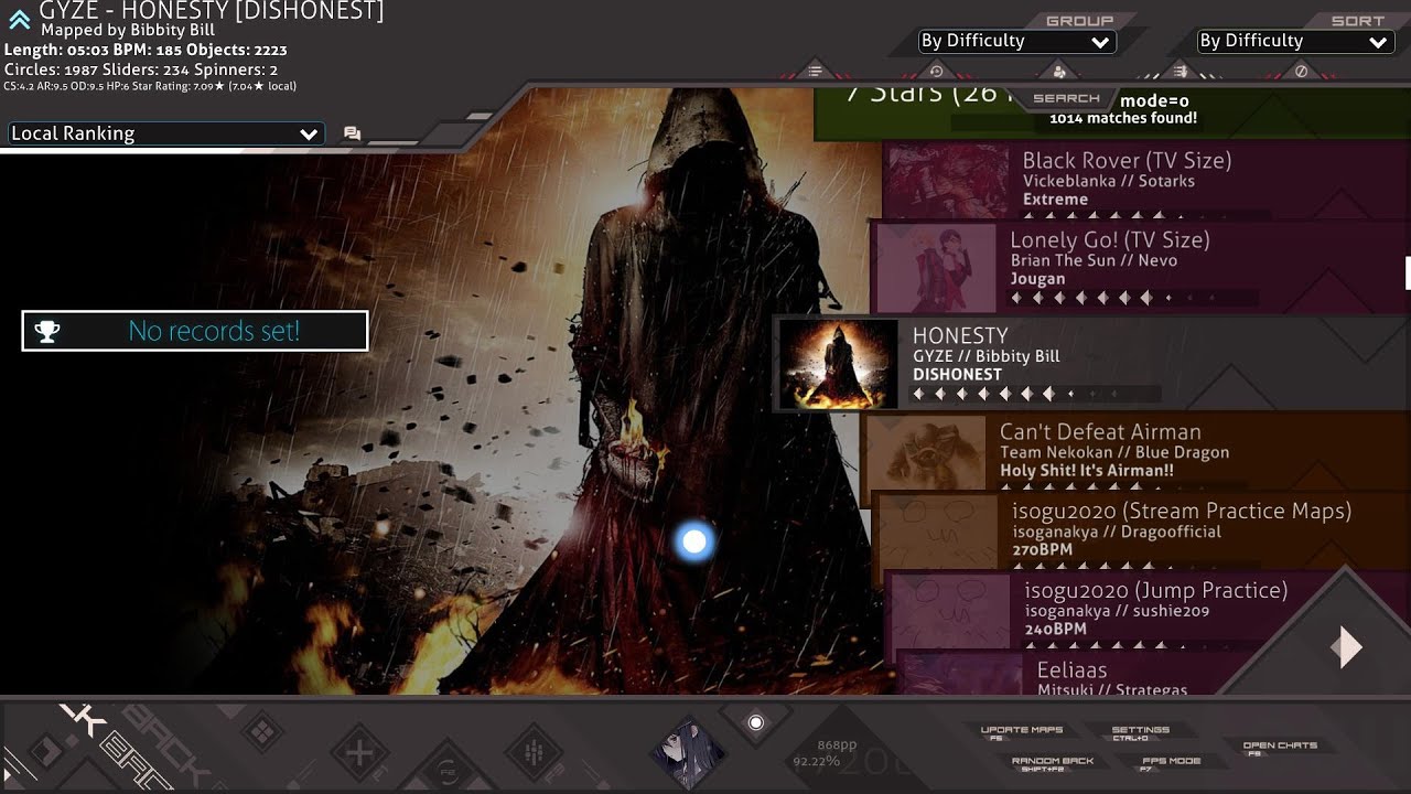 Rank 700,000 osu! player tries - Gyze Honesty - YouTube