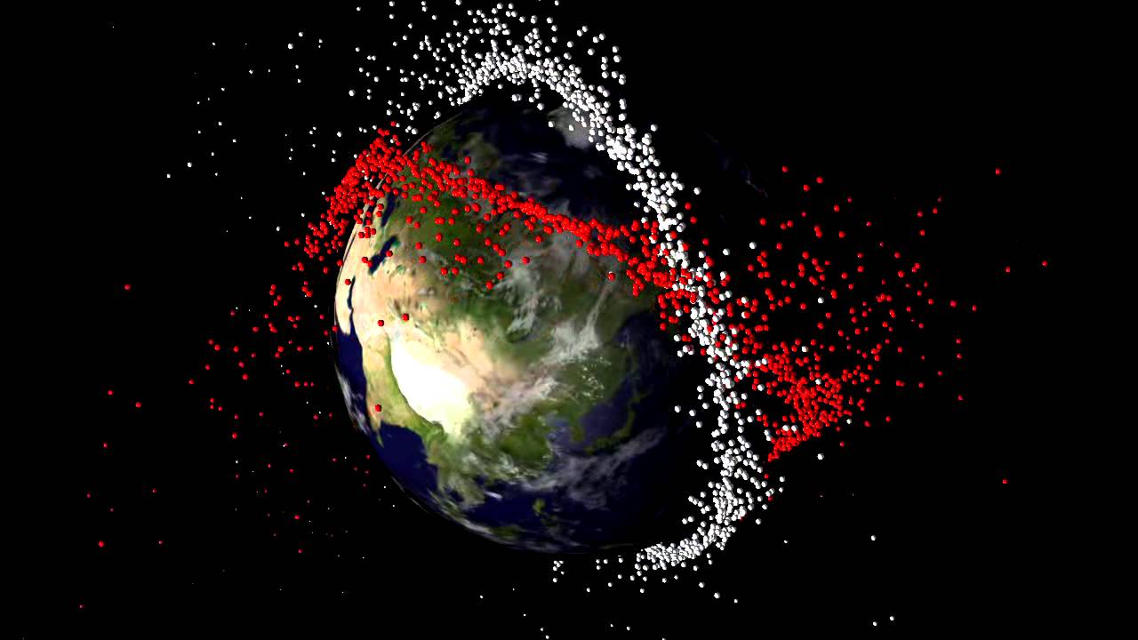 Debris from Satellite Collision - YouTube