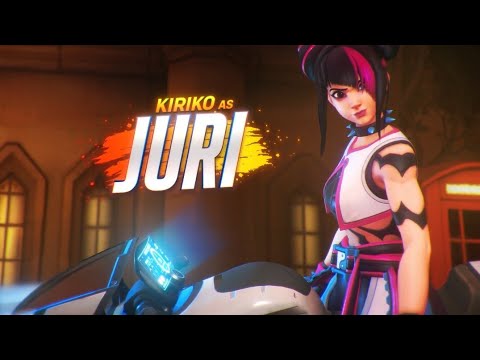 NEW! Street Fighter Juri Kiriko skin Gameplay - Overwatch 2 Street ...
