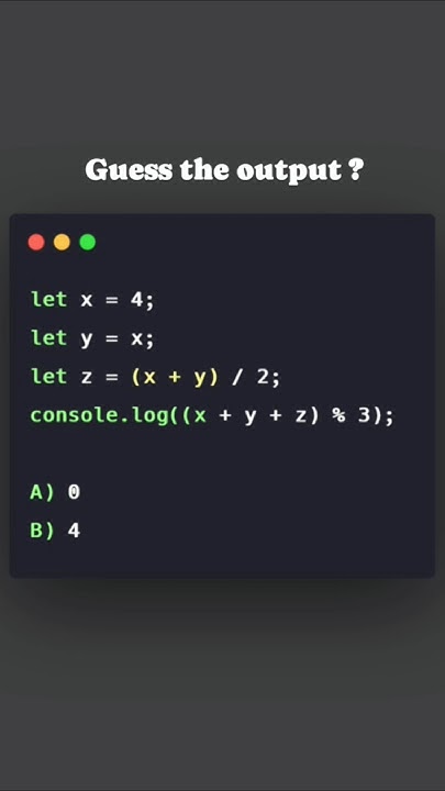 Guess the Output 🤔👍 - YouTube