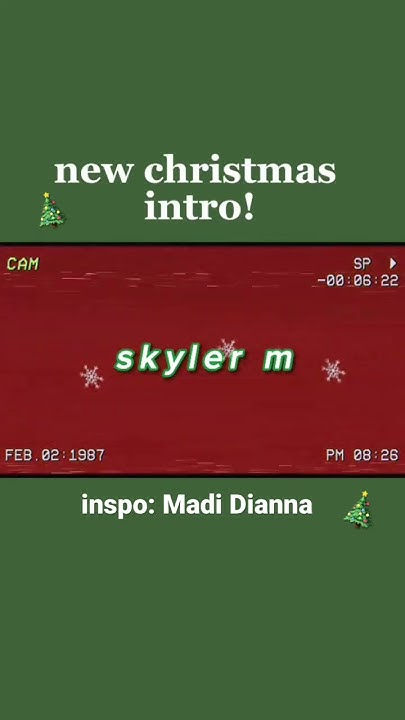 My New Christmas Intro π οΈ Madirobertss Youtube