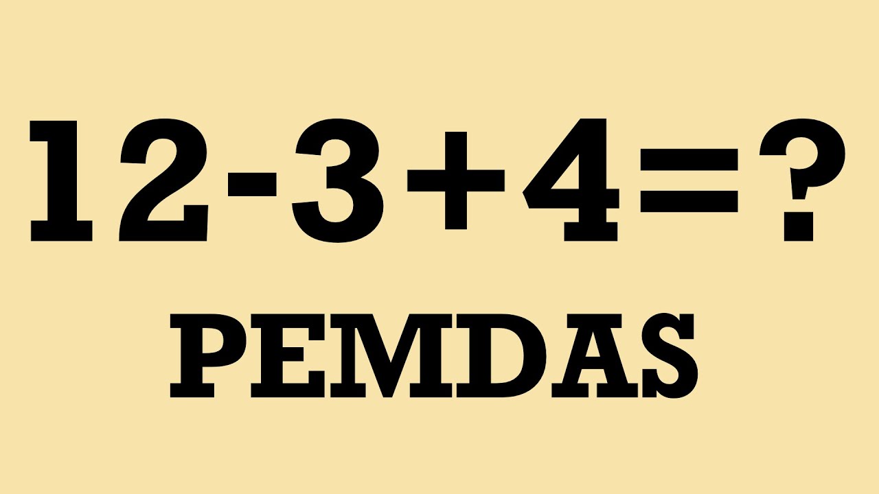12 minus 3 plu 4 = ? - YouTube