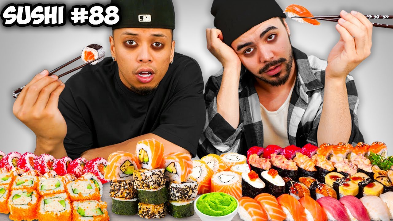 100 SUSHI ROLLS CHALLENGE - YouTube