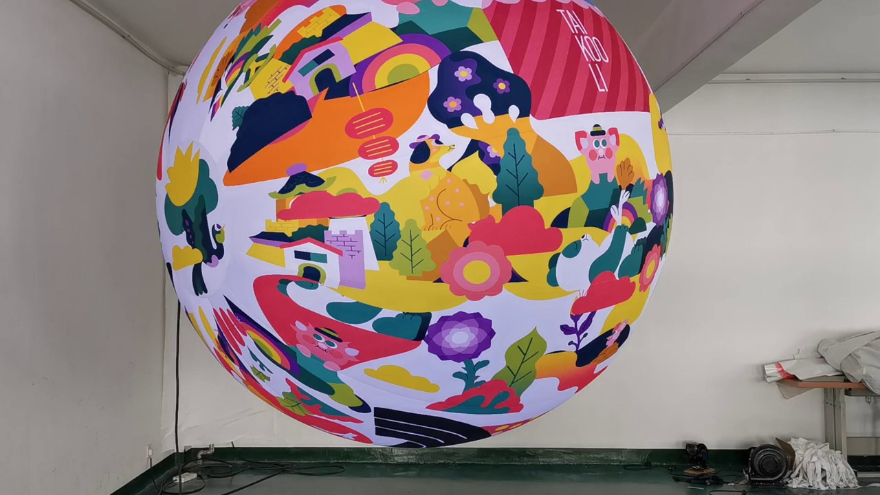 Hanging Inflatable Balloon With LED For Ceiling Decoration - YouTube