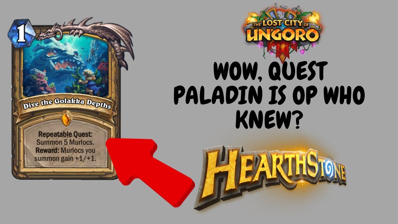 Murloc Quest Paladin in Un’Goro is EASY to WIN | Reinhearthstone - YouTube
